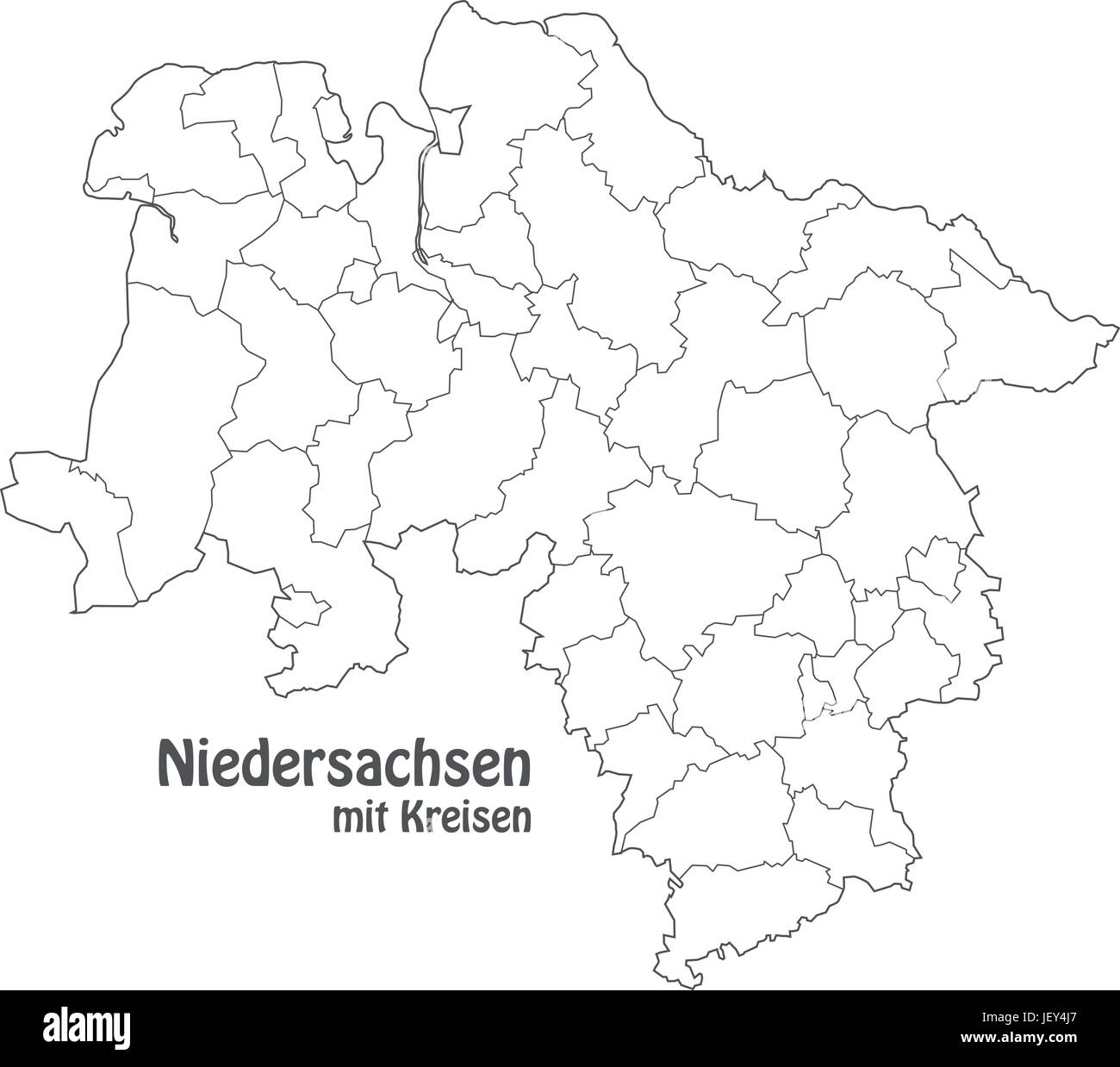 Niedersachsenkarte Stock Vector Images - Alamy