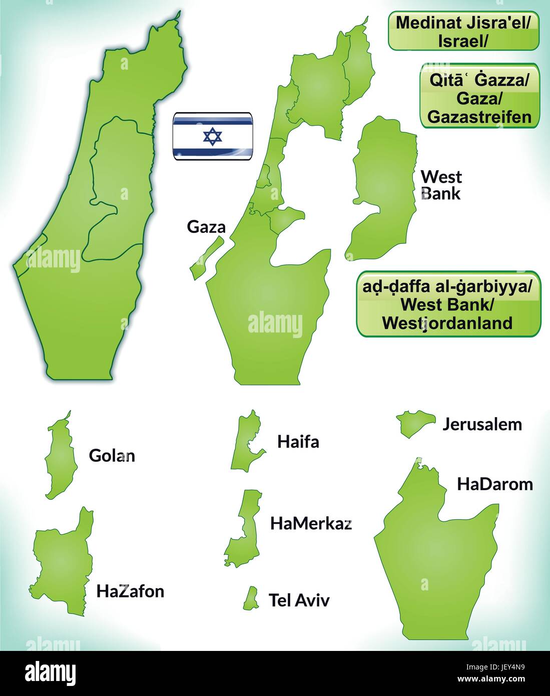 map of israel with borders in green Stock Vector Image & Art - Alamy