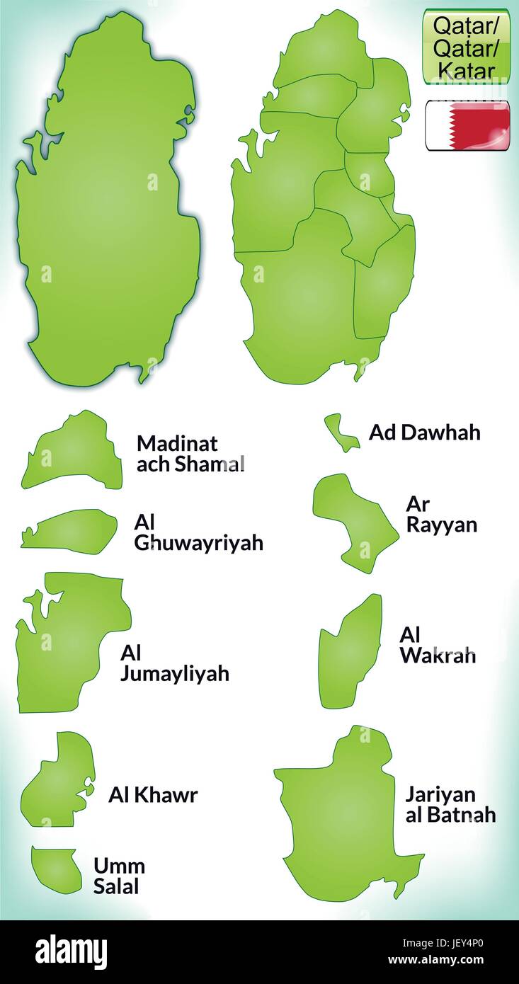Qatar map Stock Vector Images - Alamy