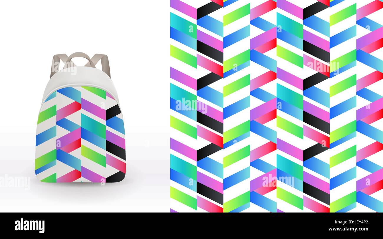 A set of summer seamless multicolor memphis patterns, demonstrated on ...