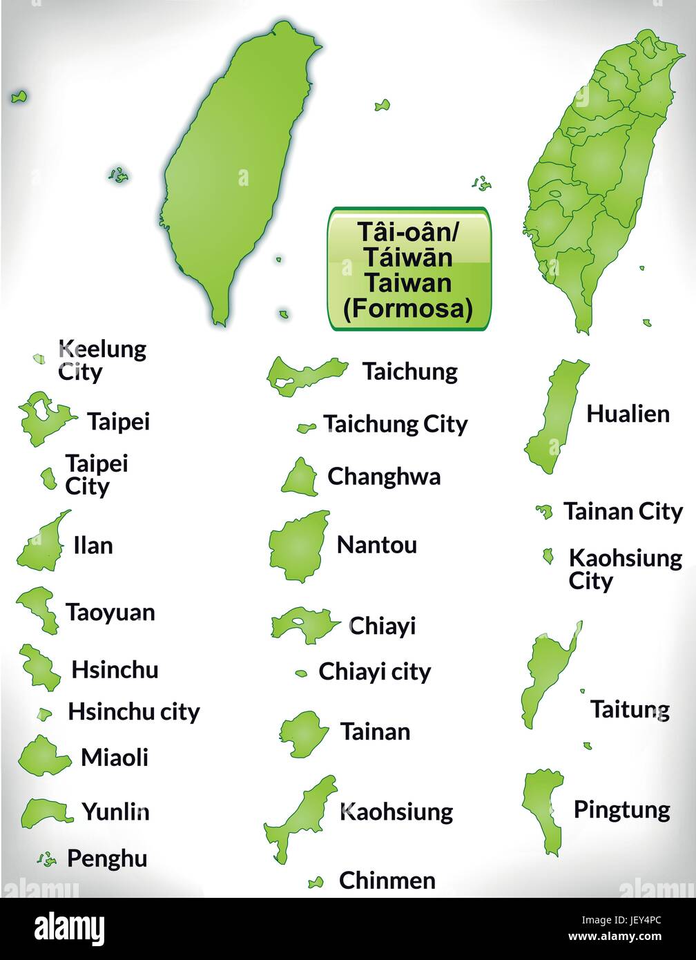 map of taiwan with borders in green Stock Vector Image & Art - Alamy