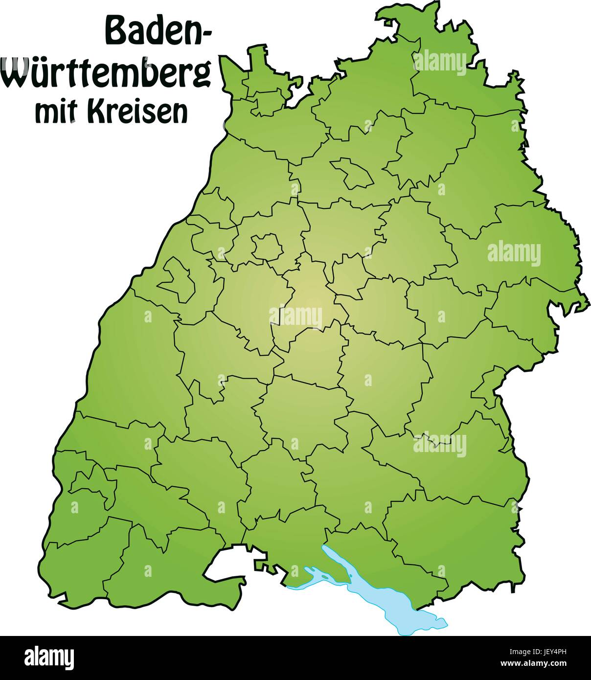 map of baden-wuerttemberg with borders in green Stock Vector Image ...