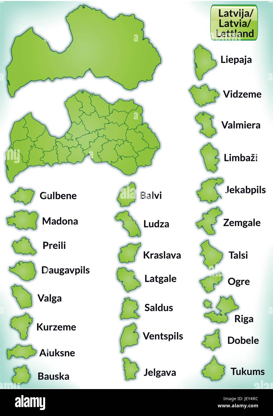 map of latvia with borders in green Stock Vector Image & Art - Alamy