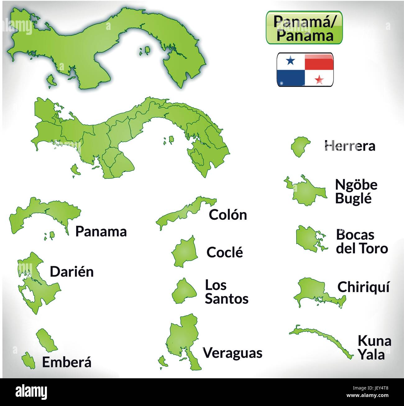 Panamakarte Stock Vector Images - Alamy