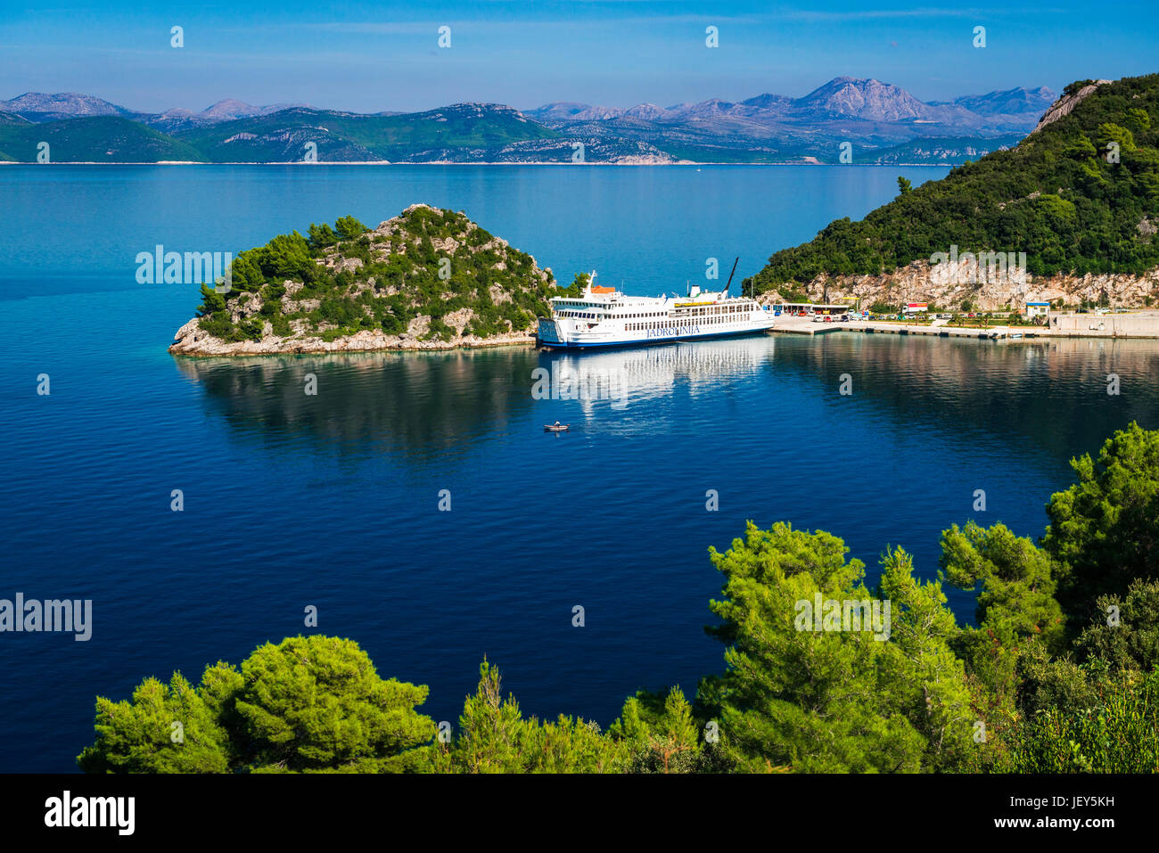 Ferry docked at Sobra, Mljet Island, Dalmatian Coast, Croatia Stock ...