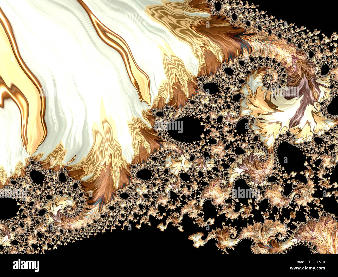 Golden River - A Fractal Image Stock Photo - Alamy