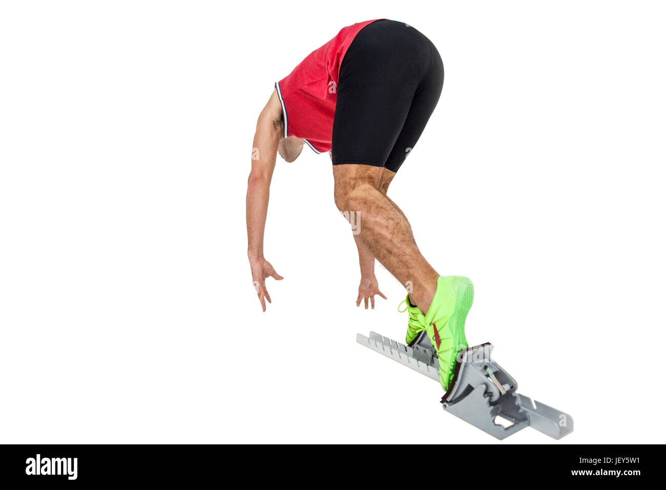 Athletics starting blocks Cut Out Stock Images & Pictures - Alamy