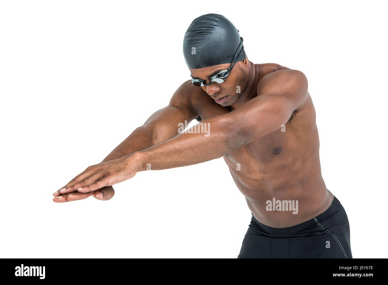 Swimmer ready to dive Stock Photo - Alamy