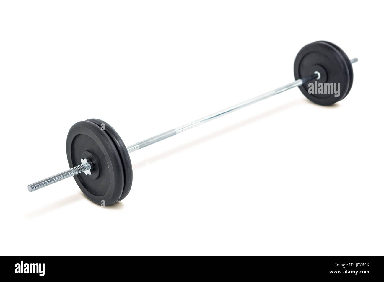 Barbell weights on white background Stock Photo - Alamy