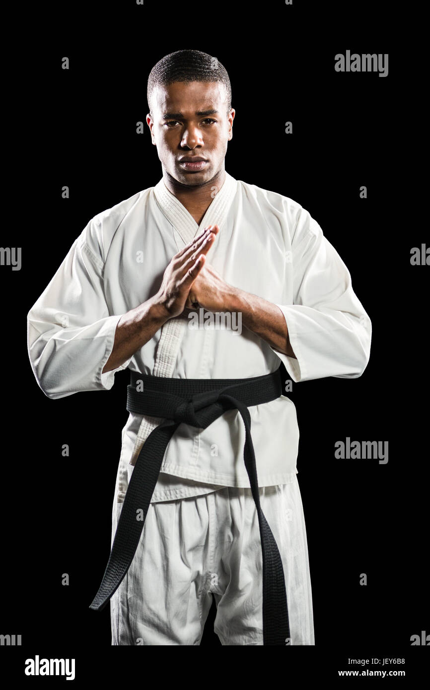 Fighter performing hand salute Stock Photo - Alamy