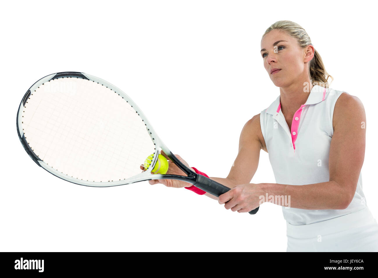 Athlete playing tennis with a racket Stock Photo - Alamy