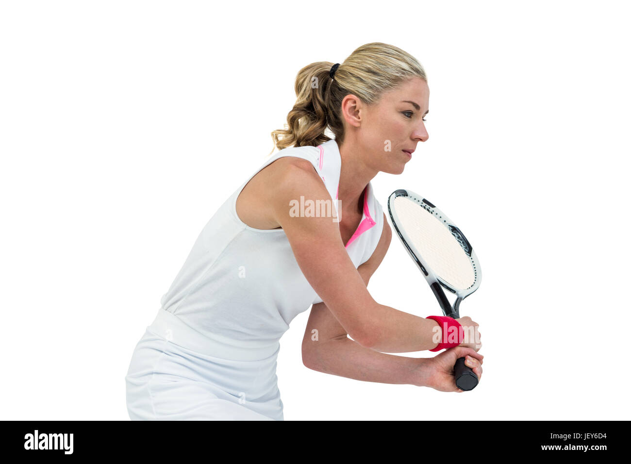 Athlete playing tennis with a racket Stock Photo - Alamy
