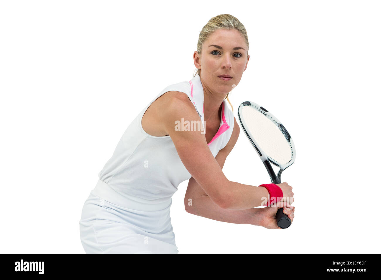 Athlete playing tennis with a racket Stock Photo - Alamy