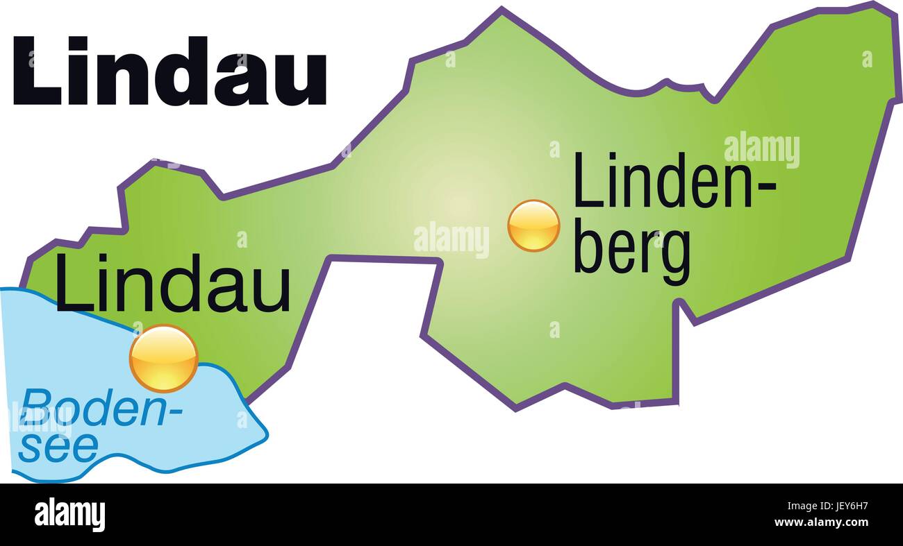 map of lindau as an overview map in green Stock Vector Image & Art - Alamy