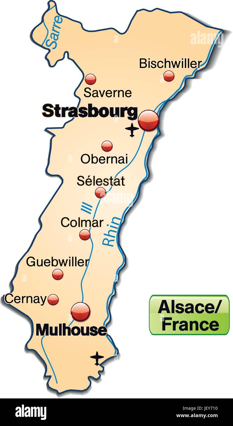 Map of alsace Stock Vector Images - Alamy
