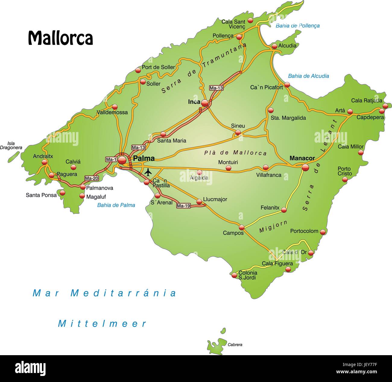 traffic, transportation, mallorca, motorway, highway, card, borders ...