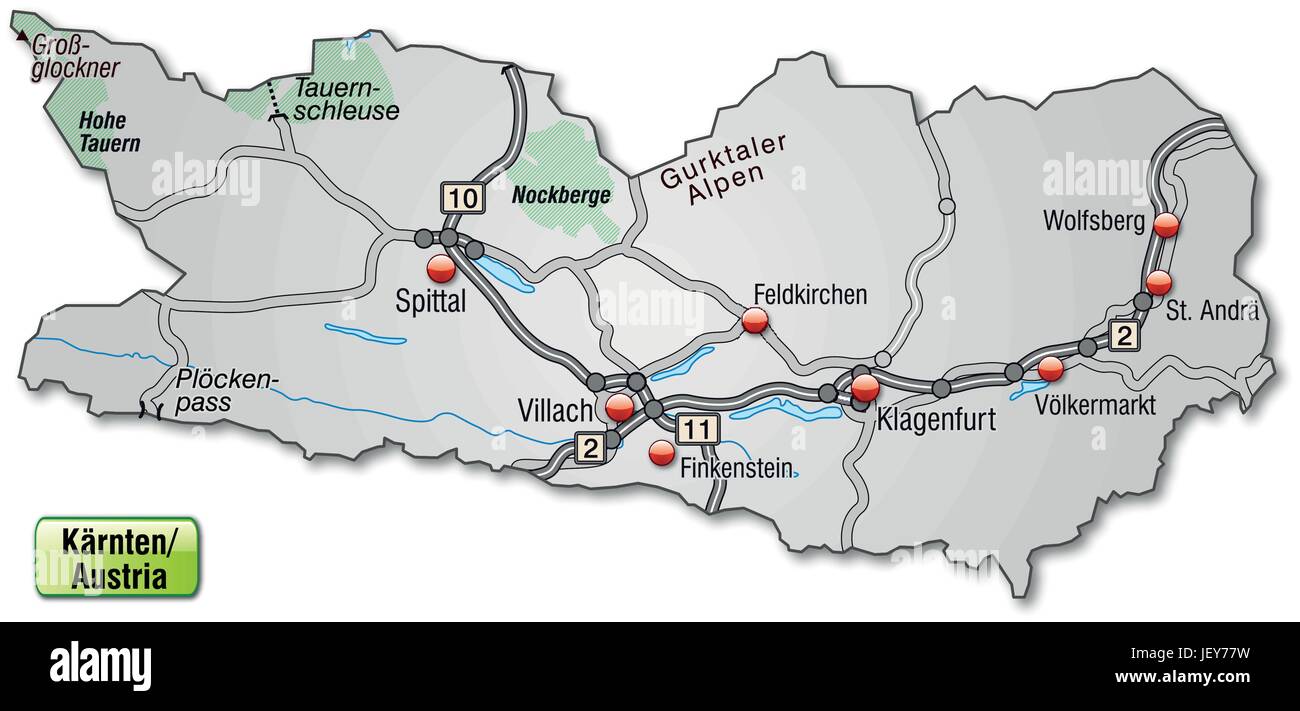 traffic, transportation, carinthia, motorway, highway, card, borders ...