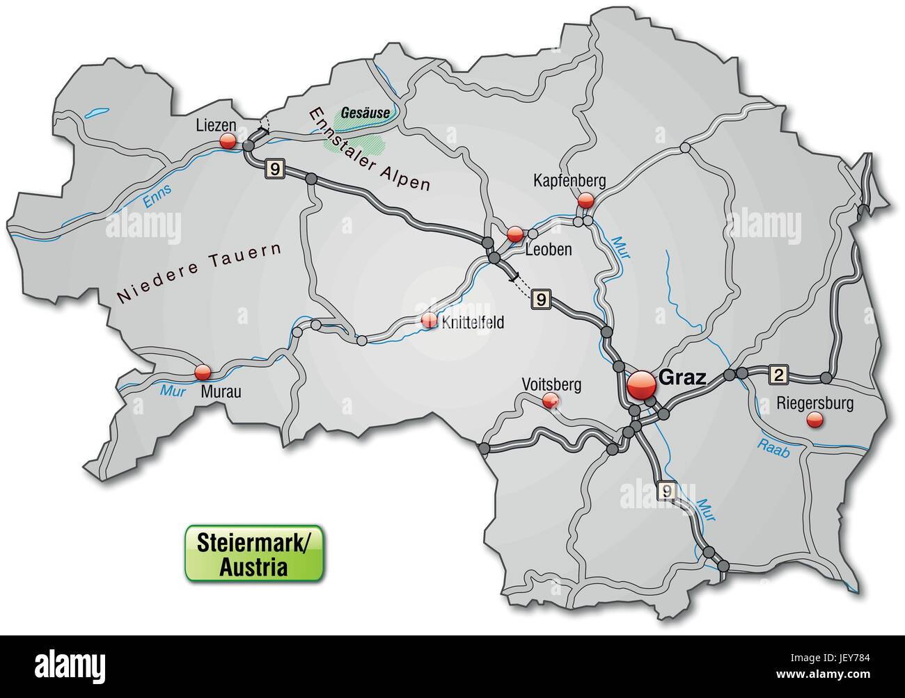 traffic, transportation, motorway, highway, card, styria, borders ...