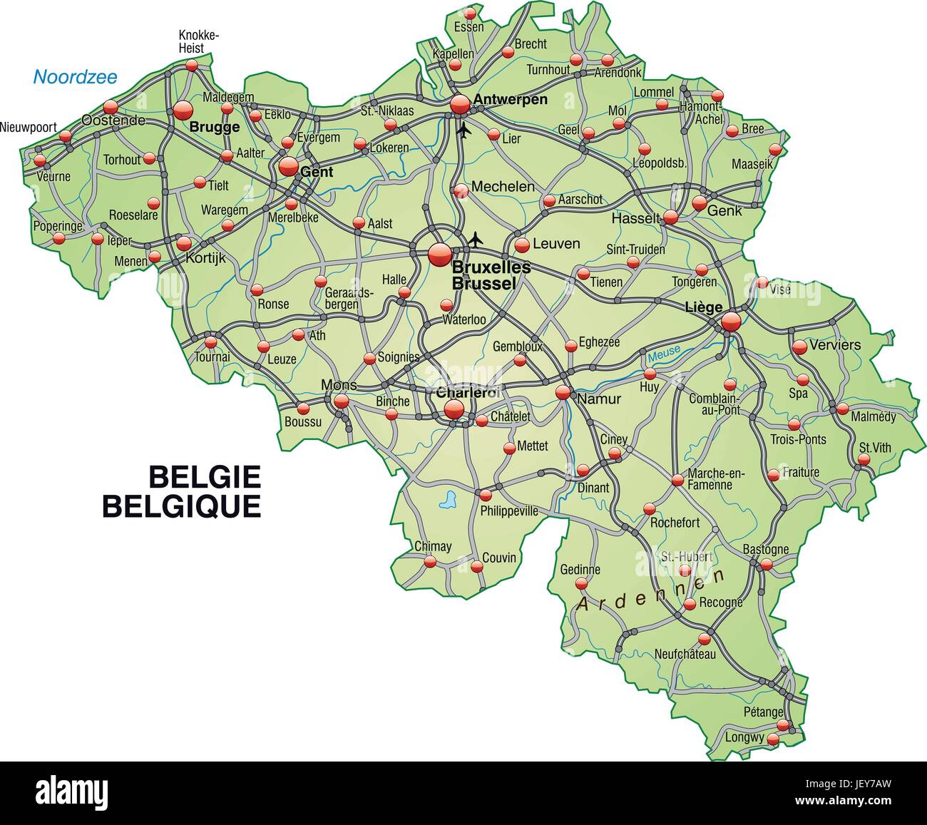 Belgique Carte