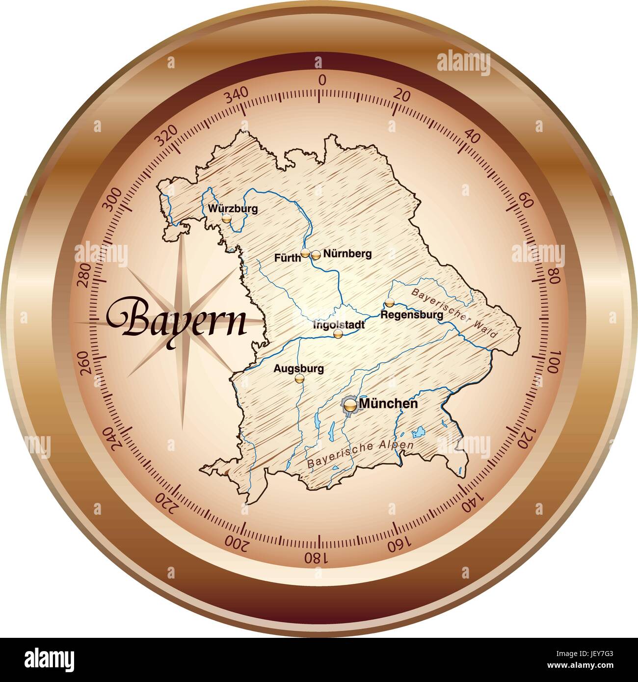 Map bavaria hi-res stock photography and images - Alamy