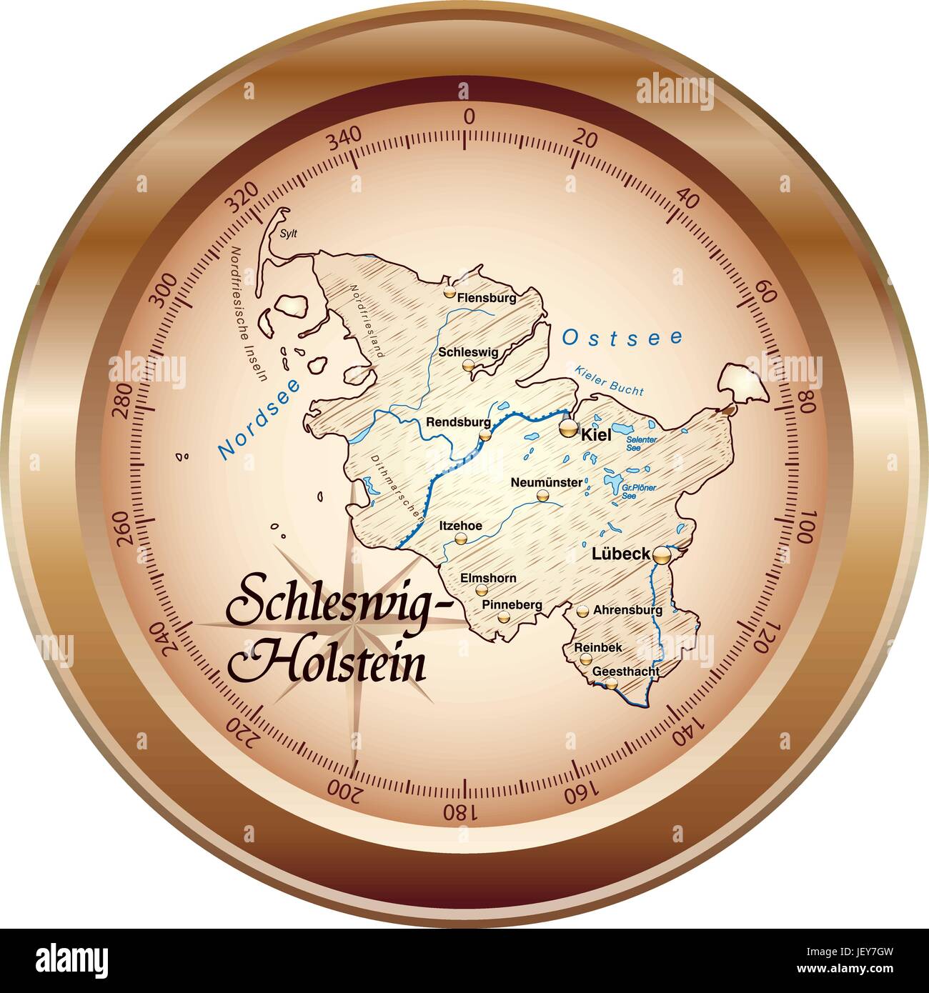Map of holstein hi-res stock photography and images - Alamy