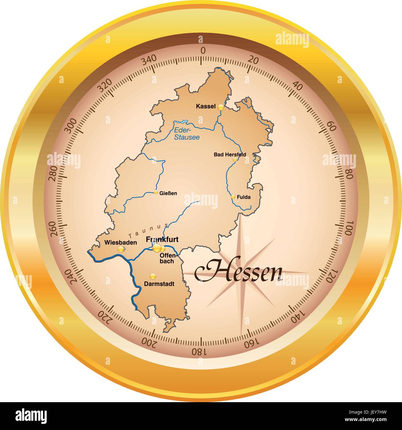 Map of hesse hi-res stock photography and images - Alamy