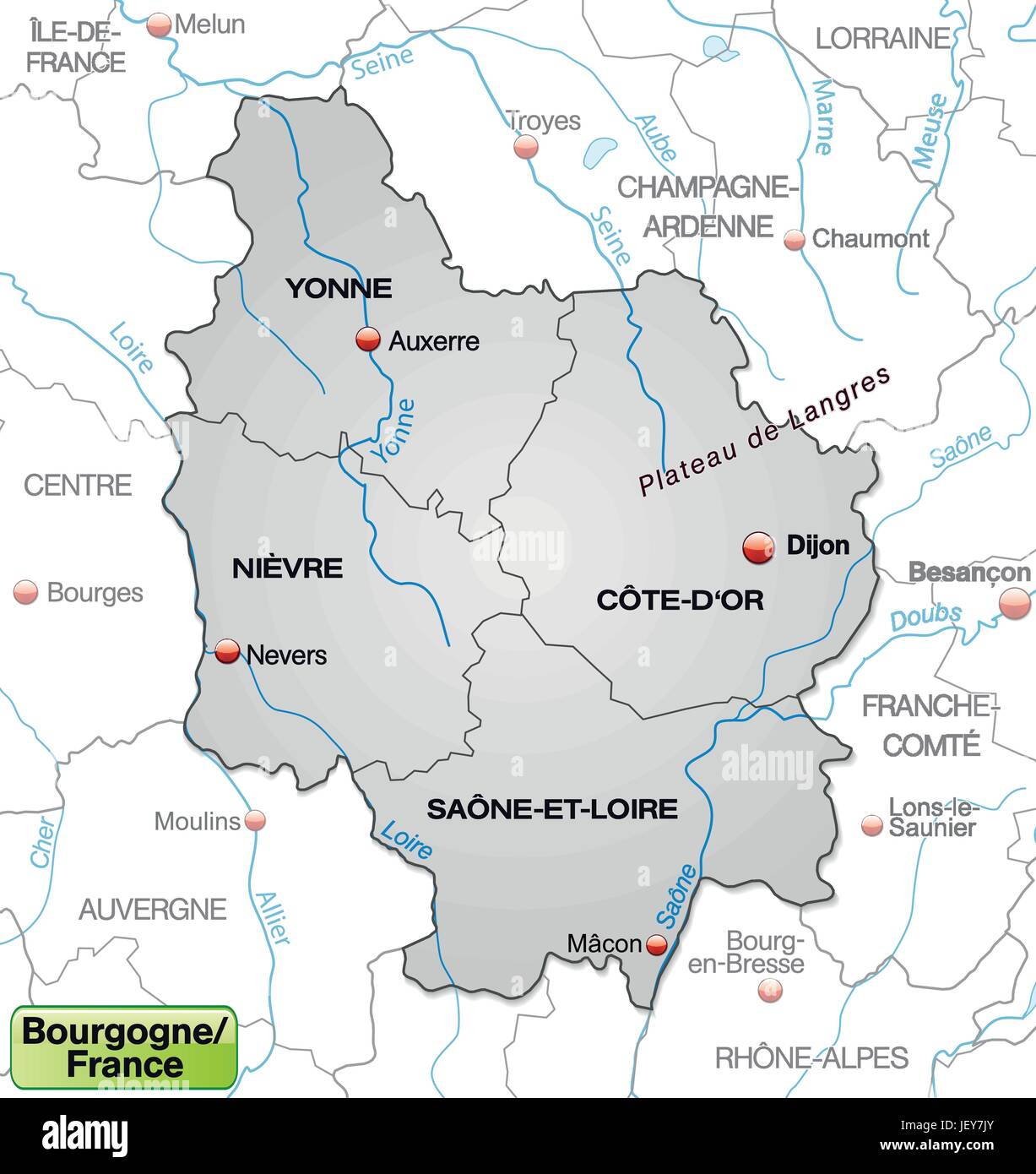 map of burgundy with borders in gray Stock Vector Image & Art - Alamy