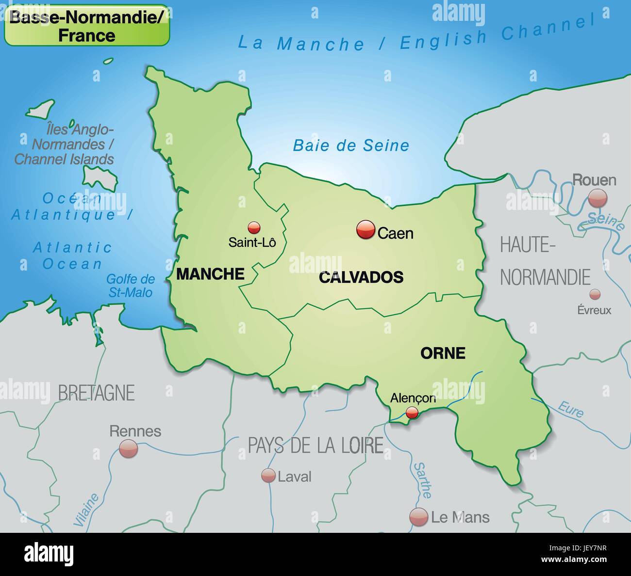 Caen france map Stock Vector Images - Alamy