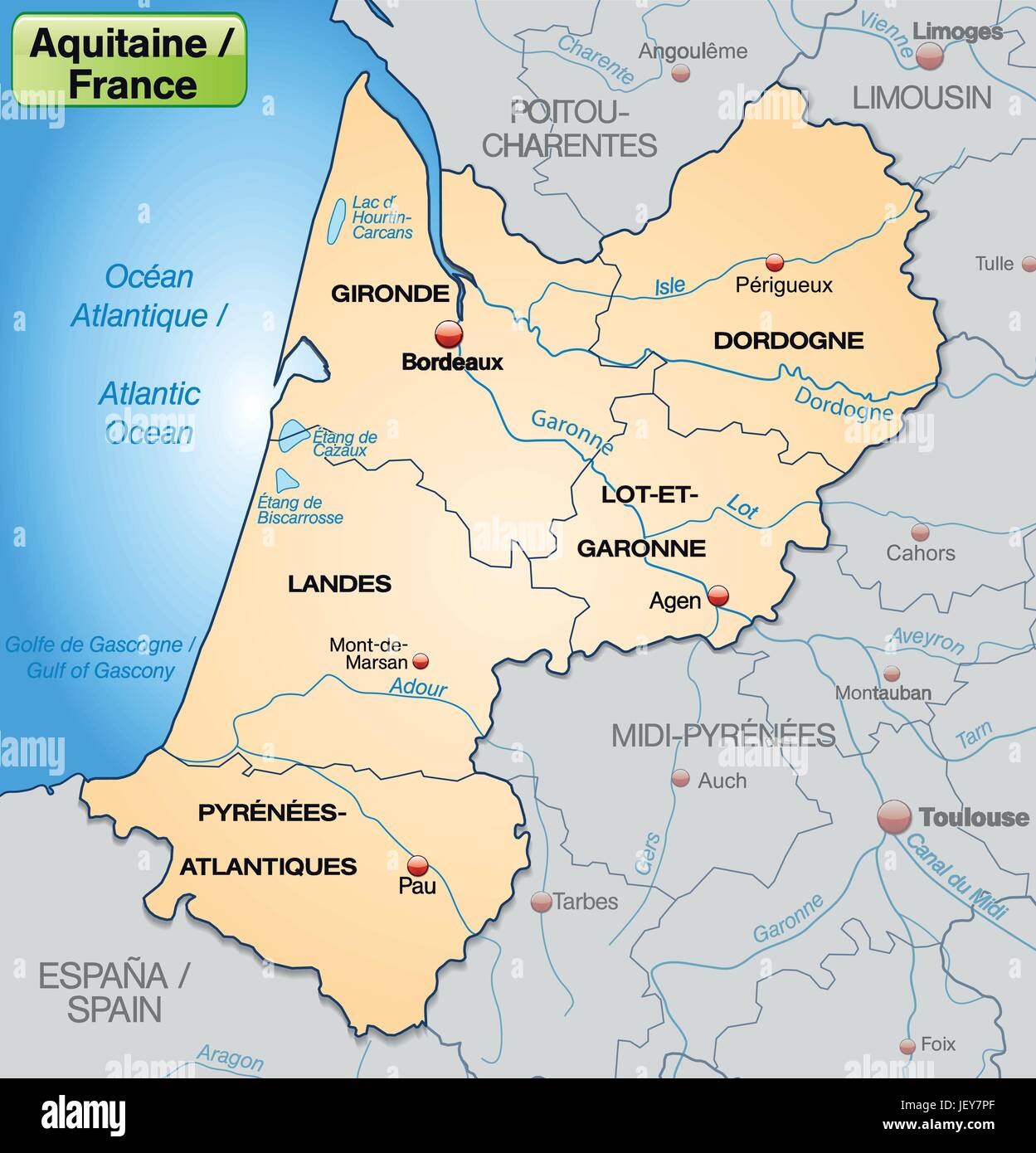 Mont de marsan map hi-res stock photography and images - Alamy