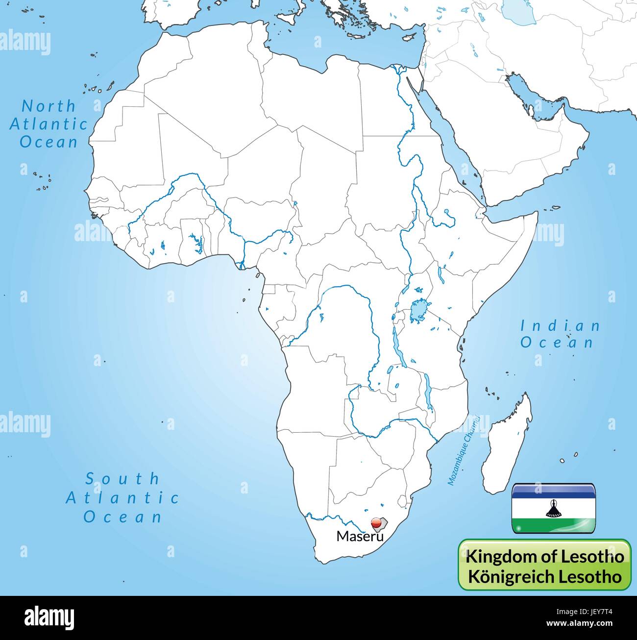 Lesotho map hi-res stock photography and images - Alamy