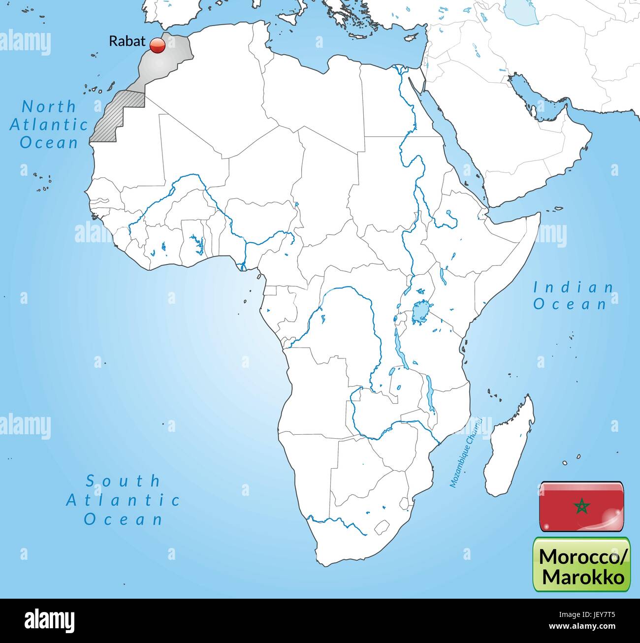 map of morocco with capitals in gray Stock Vector Image & Art - Alamy