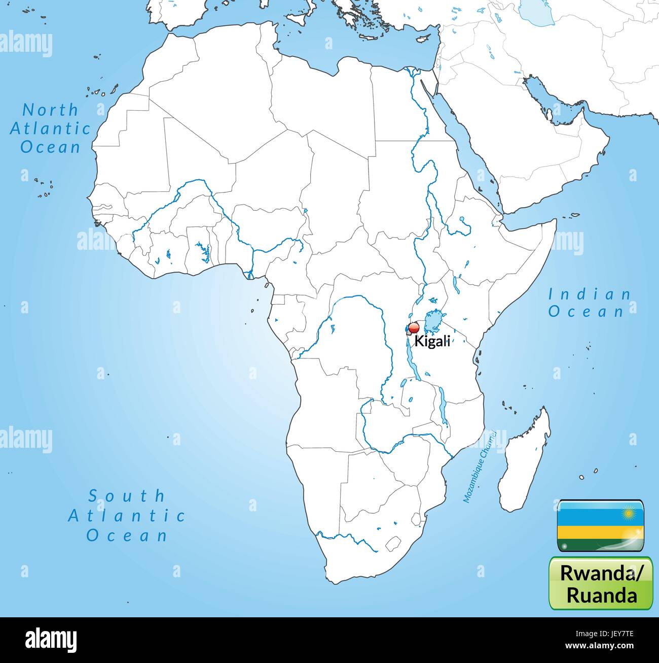 Map of rwanda hi-res stock photography and images - Alamy