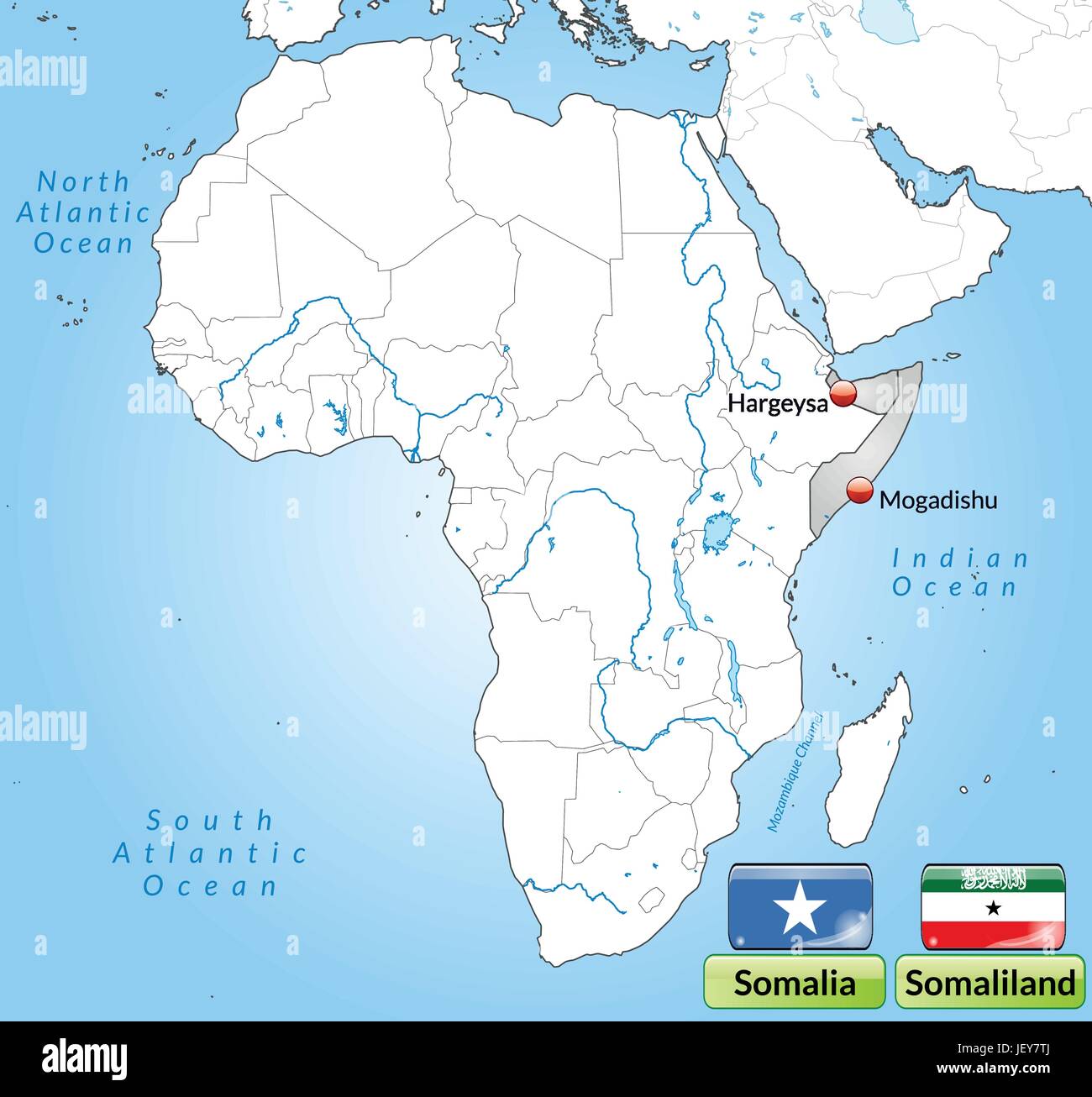 map of somalia with capitals in gray Stock Vector Image & Art - Alamy