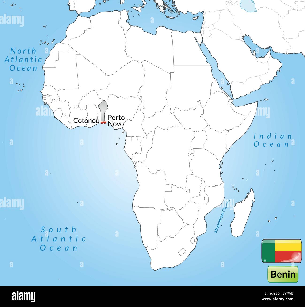 map of benin with capitals in gray Stock Vector Image & Art - Alamy