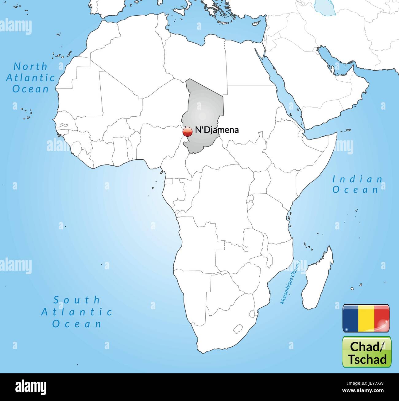 map of chad with capitals in gray Stock Vector Image & Art - Alamy