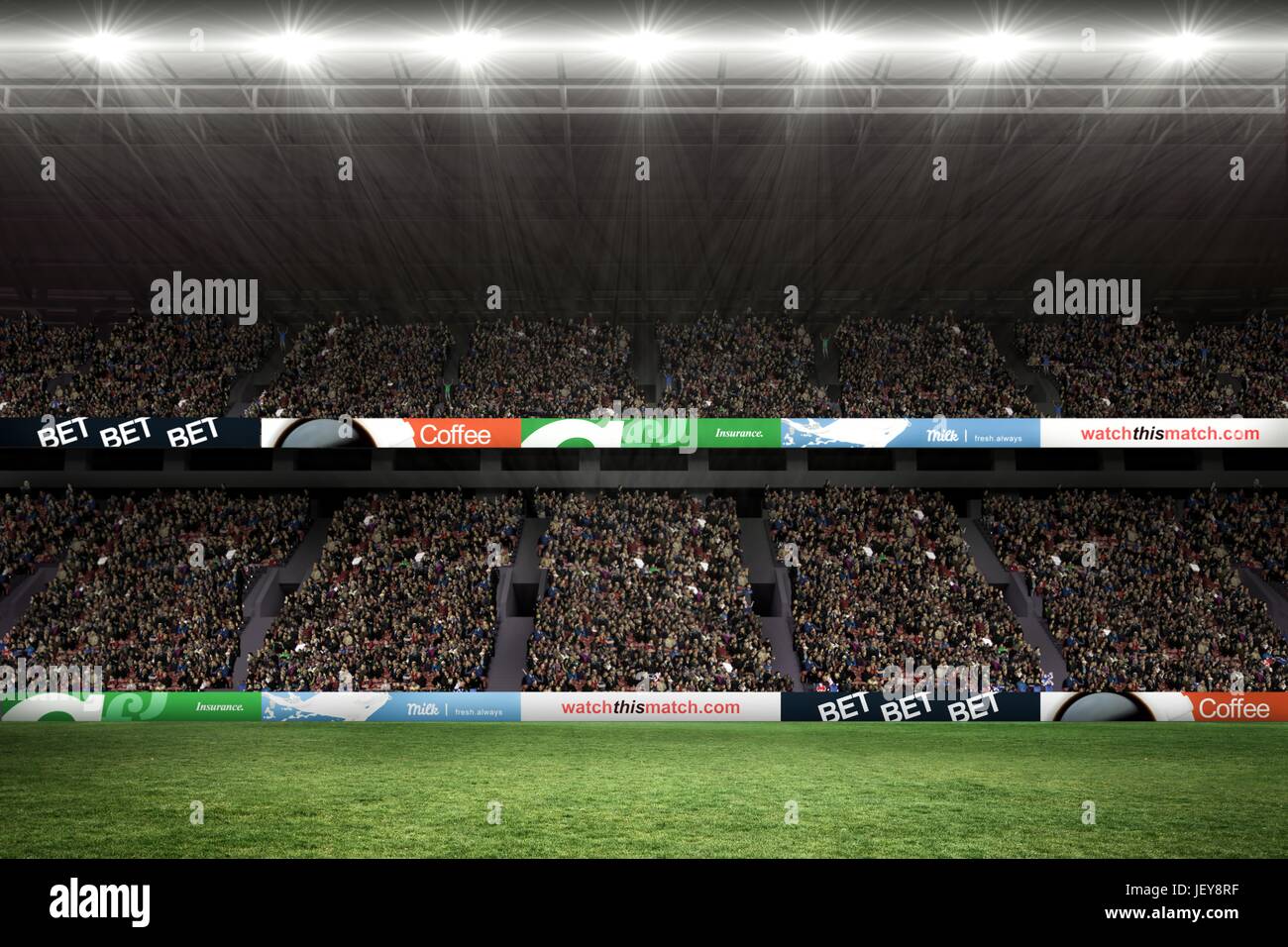 Rugby fans in arena Stock Photo - Alamy