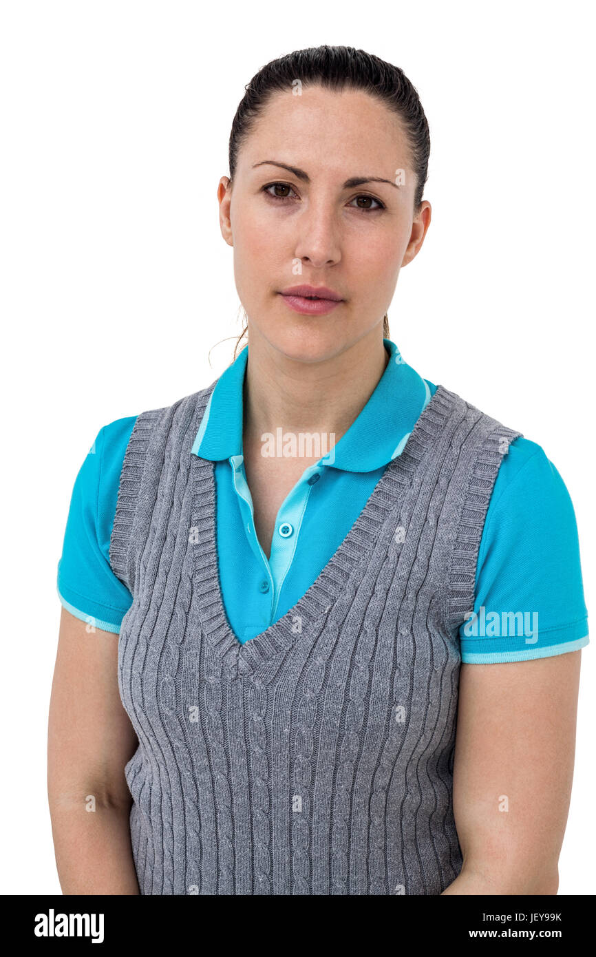 Golf player on white background Stock Photo - Alamy