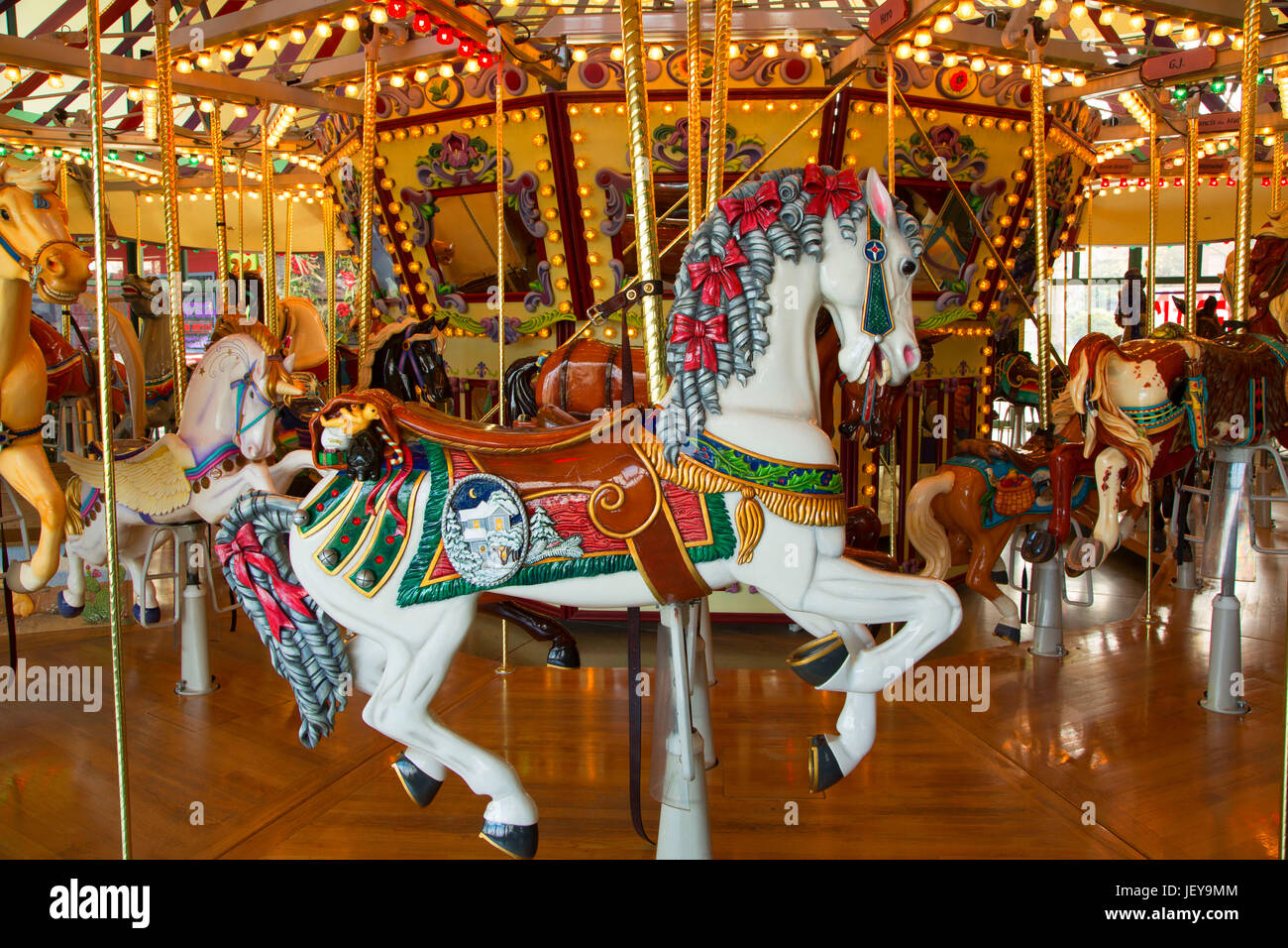 Carousel horse, Riverfront Park, Salem, Oregon Stock Photo - Alamy