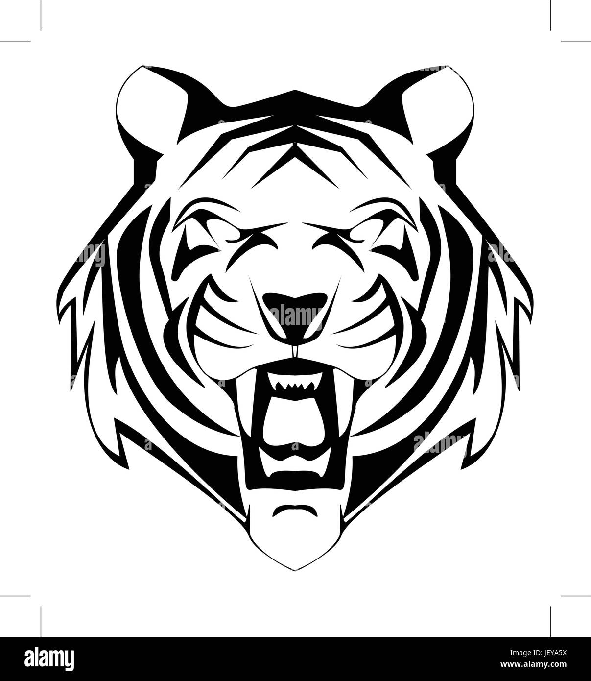 Siberian tiger closeup Stock Vector Images - Alamy