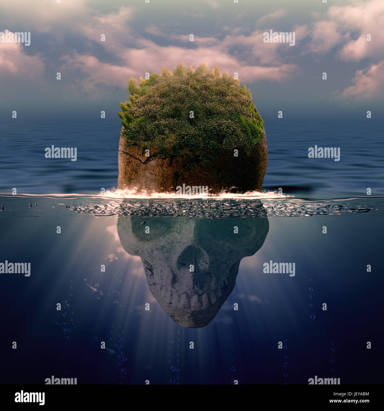 Pirates island. Abstract marine backgrounds with sun beam and ...