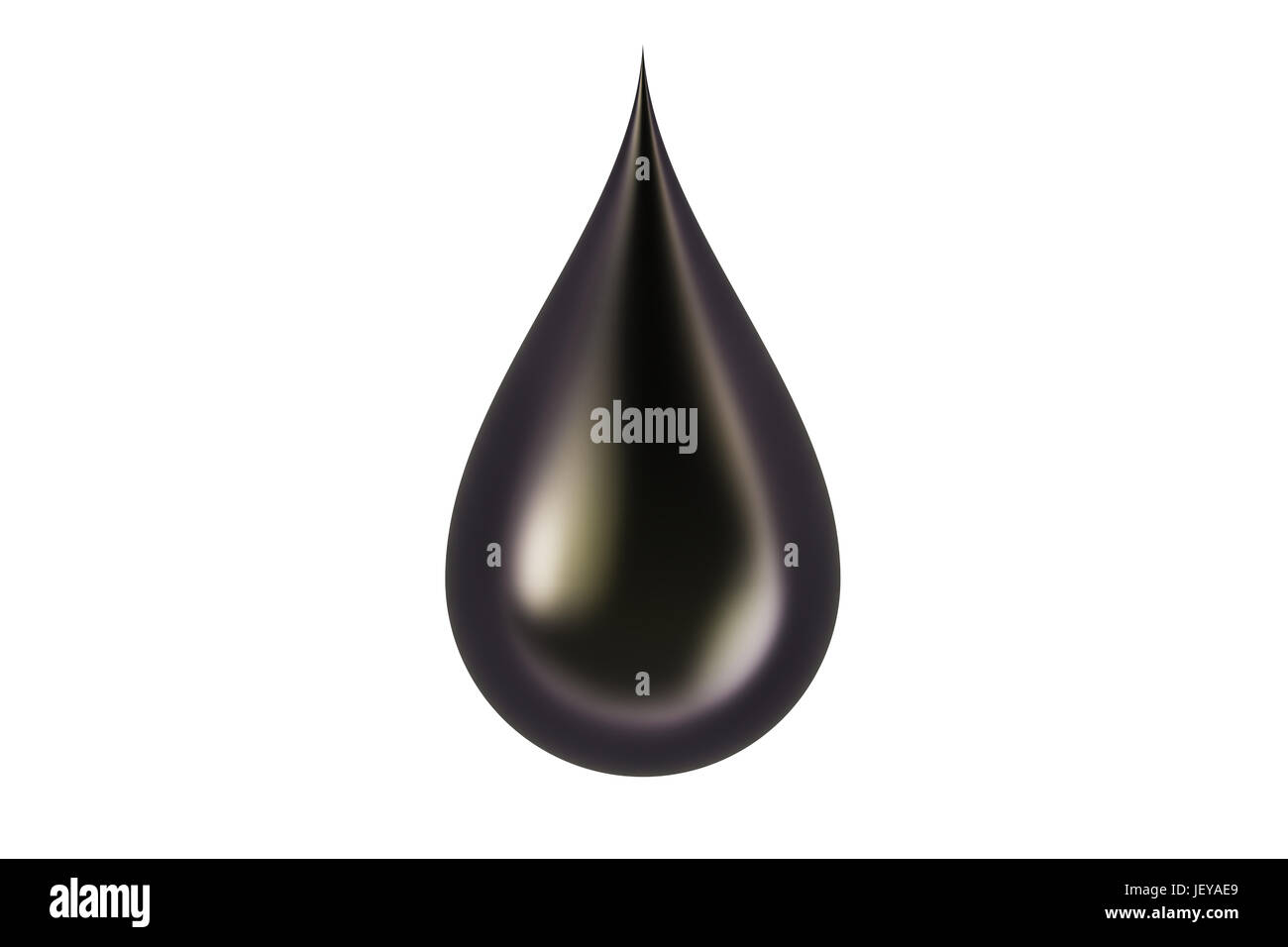 black oil drop, 3D rendering isolated on white background Stock Photo ...