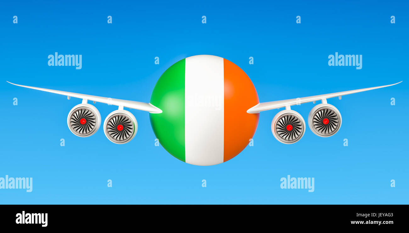 Ireland airlines and flying's concept. 3D rendering Stock Photo - Alamy