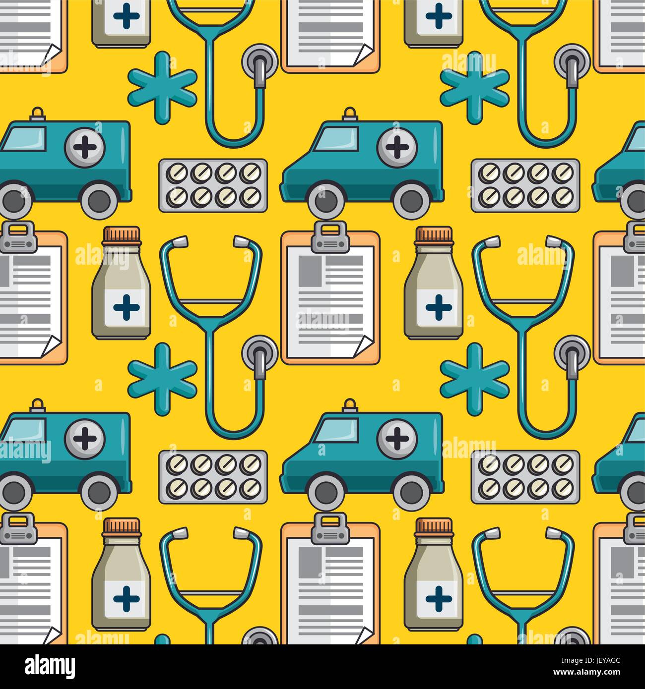 seamless pattern with medical elements Stock Vector Image & Art - Alamy
