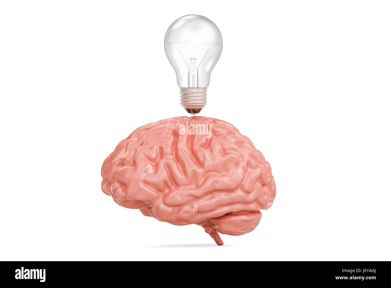 Light bulb with brain hi-res stock photography and images - Alamy