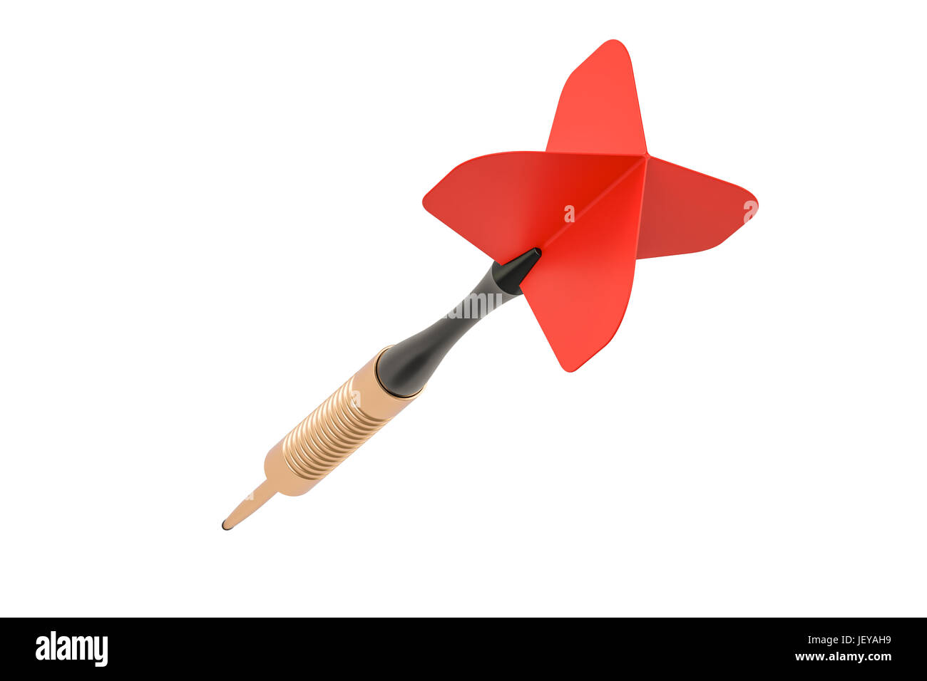 Red Dart closeup, 3D rendering isolated on white background Stock Photo ...