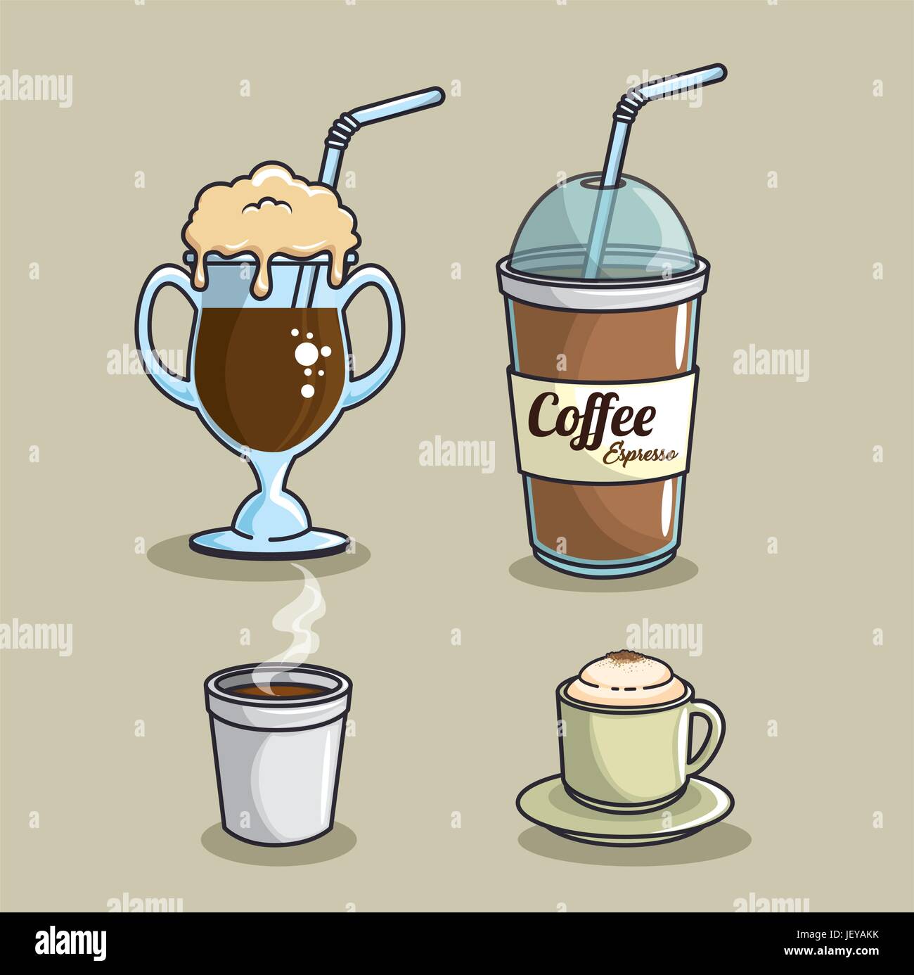 coffee icons set Stock Vector Image & Art - Alamy