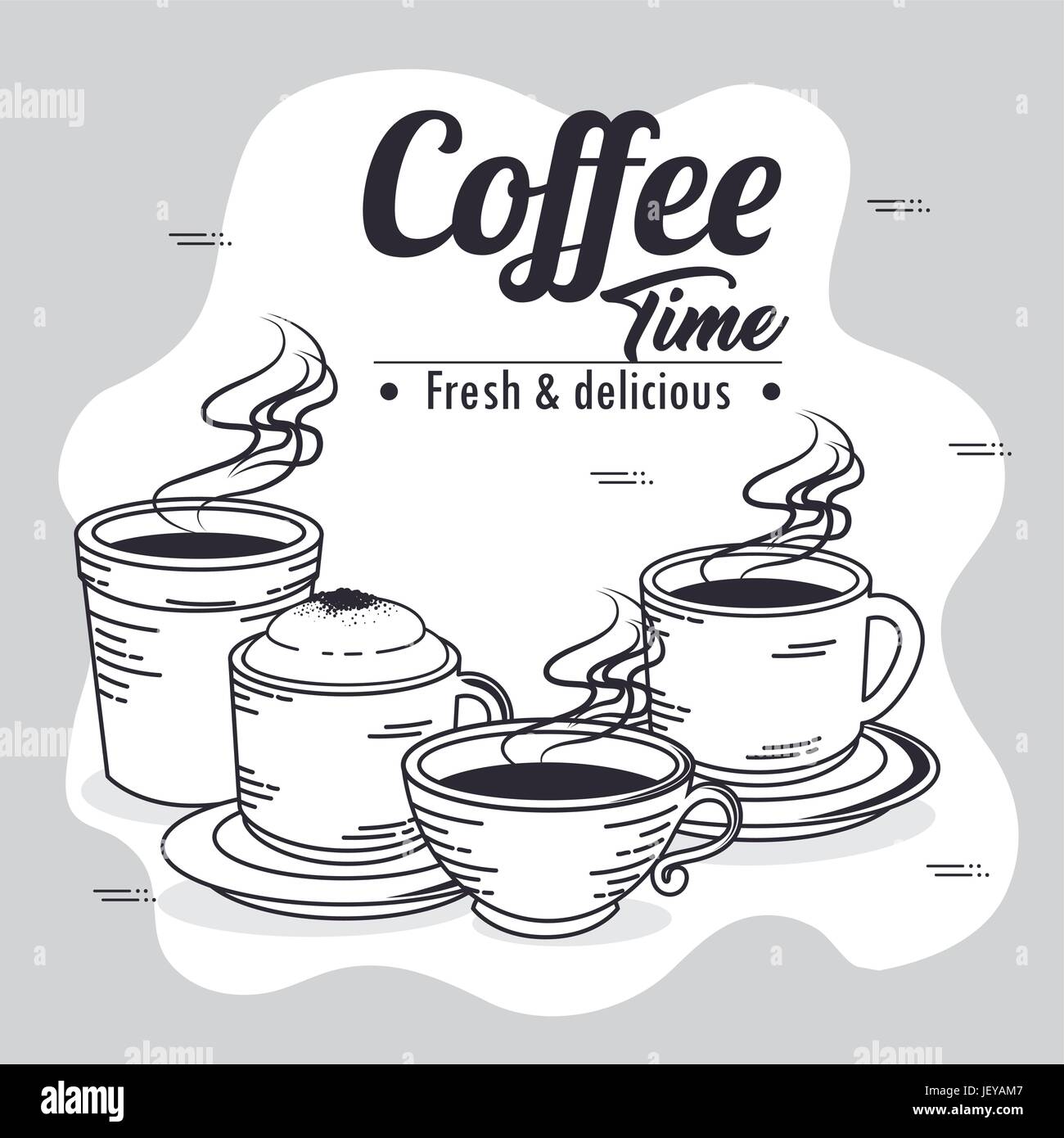 hand drawn set coffee Stock Vector Image & Art - Alamy