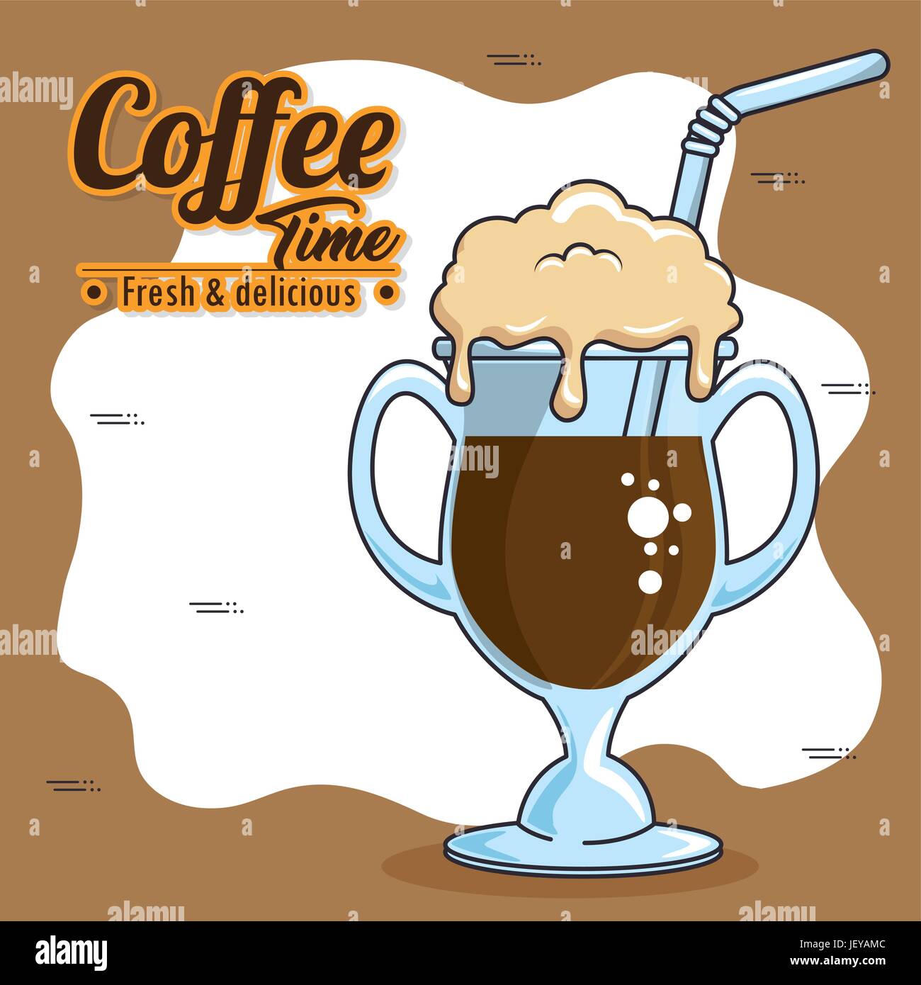 frappe and cold drink coffee Stock Vector Image & Art - Alamy