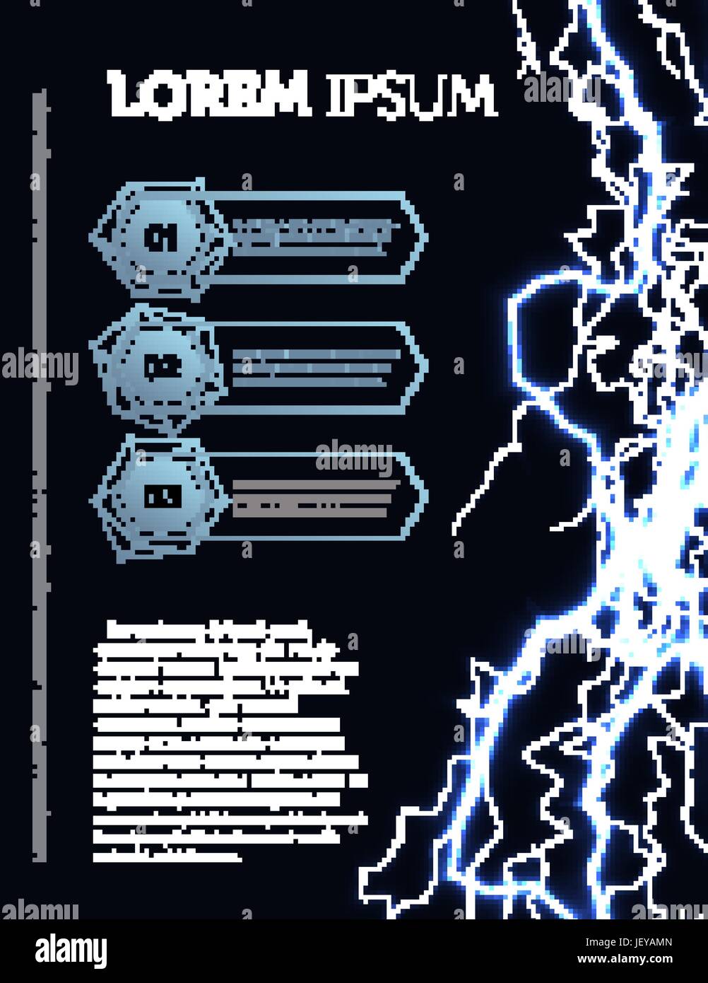 Template of the advertising leaflet on a black background with ...