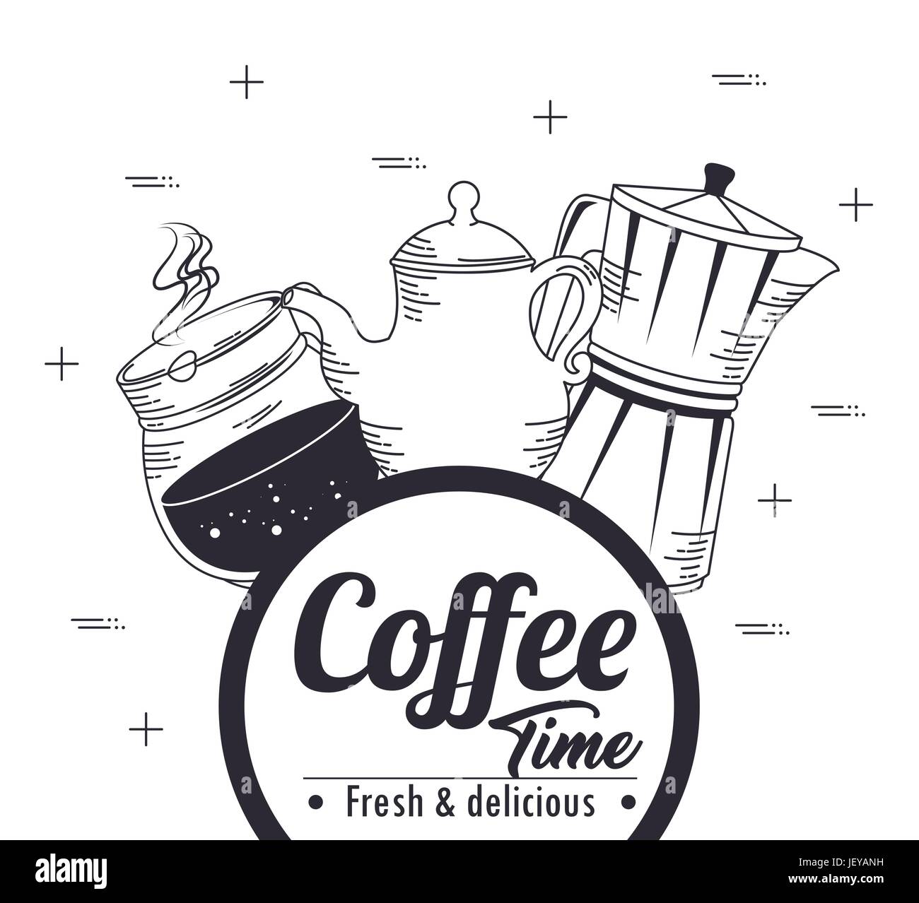 Table modern coffee machine Cut Out Stock Images & Pictures - Alamy